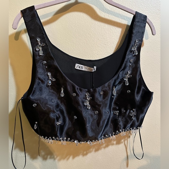 Zara | Tops | Zara Jeweled Top | Poshmark